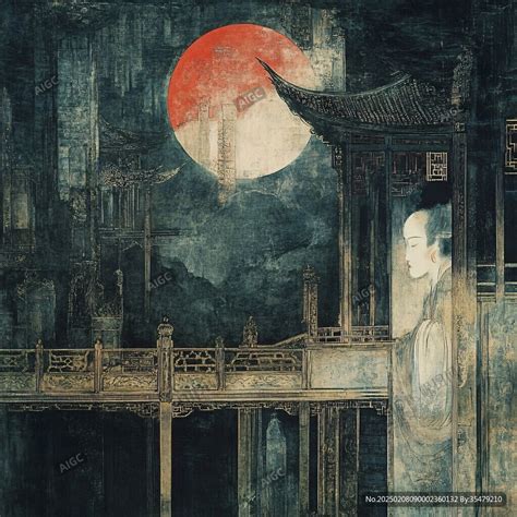 Ai创作图天一阁插画 瑶台步月图 夹镜楼插画 岩彩山茶花之皎月 月映瓮中 岩彩插画 孤月拜阁 魅力烟雨楼装饰画艺术 中秋楼阁仙鹤图 插画江南 恭王府插画 夫人望月 中秋楼阁仙女图 亭台楼阁