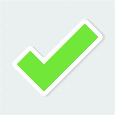 Premium Vector Green Checkmark Sticker Icon For Approval And Confirmation