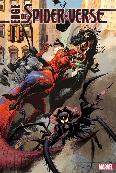 Spider Rex And Venomsaurus Cover New Edge Of Spider Verse 1 — Major
