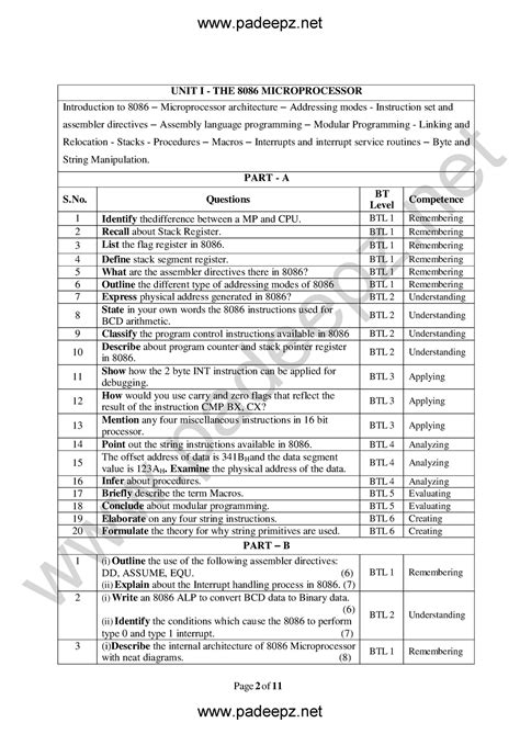 MPMC IQ Microprocessor And Microcontroller Unit 4 Pdf Page 2 Of 11