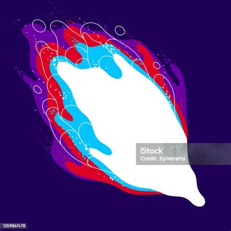 추상적 인 다채로운 용암 유체 벡터 일러스트 레이션 거품 그라데이션 모양 의 움직임 예술적 배경 그래픽 요소 역동적 인 현대 미술 액체 형태가 흐르고 있습니다 3차원 형태에