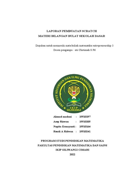 Laporan Pembuatan Scratch Pdf