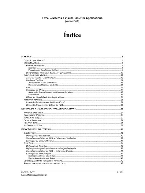 Vba E Macro Excel Pdf