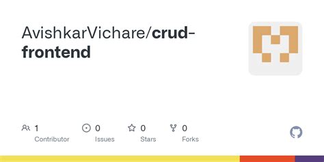 github avishkarvichare crud frontend