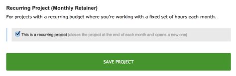 How To Setup A Recurring Project In Tick