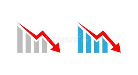 Downward Chart Economic Arrow Stock Illustrations 1942 Downward