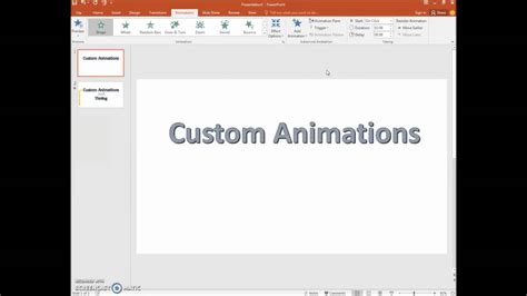 How To Apply Custom Animations And Timing Using Ms Powerpoint 2016