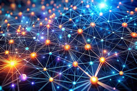 Abstract Network Connections Digital Data Flow Technology Background Global Communication