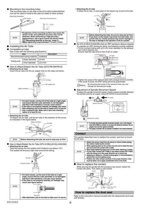 Contact How To Replace The Dust Seal Installing The Air Tube