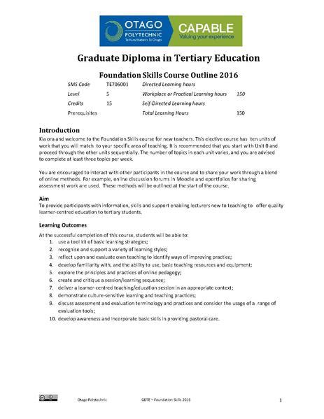 File Final Foundation Skills Course Outline 2016 Pdf Wikieducator