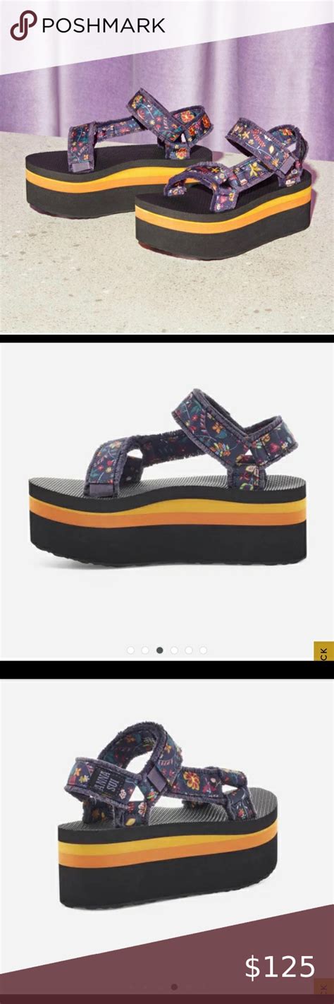 Teva Flatform Universal Anna Sui Indigo Purple Platform Sandal