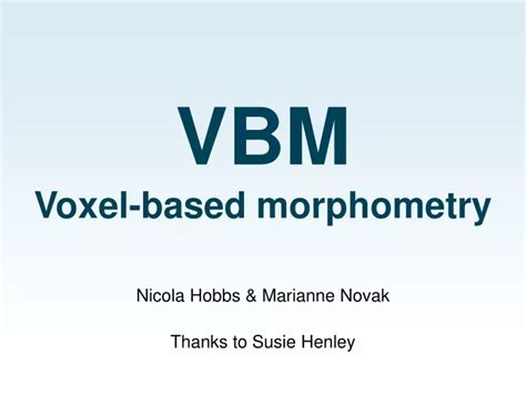 PPT VBM Voxel Based Morphometry PowerPoint Presentation Free Download ID 9725370