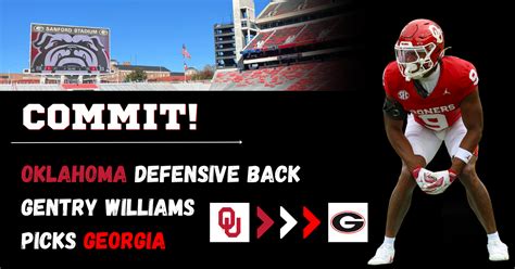 Oklahoma Transfer Db Gentry Williams Commits To Georgia On3