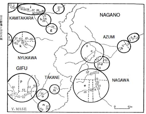 5 Map Of Perceived Dialect Areas In Alpine Japanese