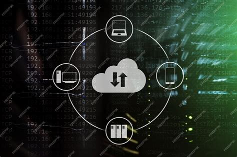 Premium Photo Cloud Server And Computing Data Storage And Processing Internet And Technology