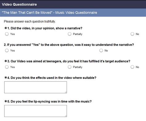 A Media Blog Evaluation Survey Monkey Questionnaire