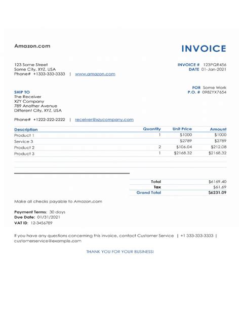 Amazon Invoice Requirement Pdf