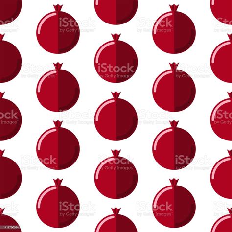 귀여운 석류 이음새가 없는 패턴 핑크에 플랫 스타일 과일 벡터 일러스트 레이 션 건강한 식생활에 대한 스톡 벡터 아트 및 기타 이미지 건강한 식생활 과일 귀여운