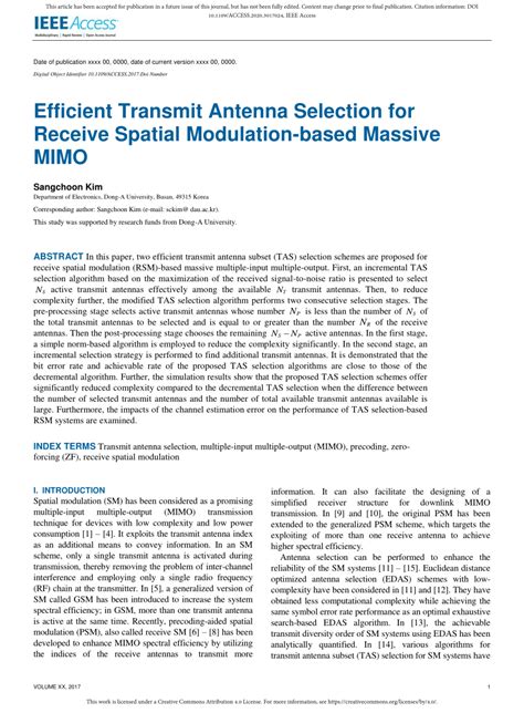 pdf efficient transmit antenna selection for receive spatial