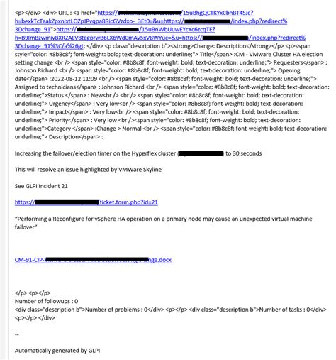 Html Code In Emails Updated To 1002 Rglpi