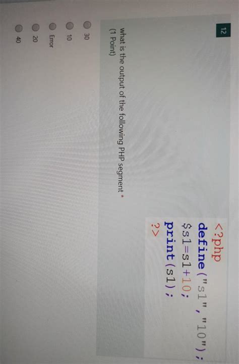 Solved 10 What Is The Output Of The Following Code 1