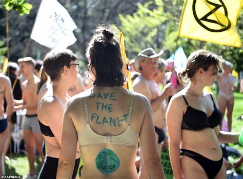 Scantily Clad Extinction Rebellion Protesters Bare It All As They Take