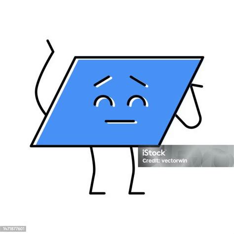 평행 사변형 기하학적 모양 문자 컬러 아이콘 벡터 일러스트 레이 션 각도에 대한 스톡 벡터 아트 및 기타 이미지 각도 교육