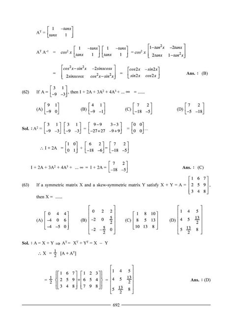Jee Maths Question Bank For Matrices Artofit