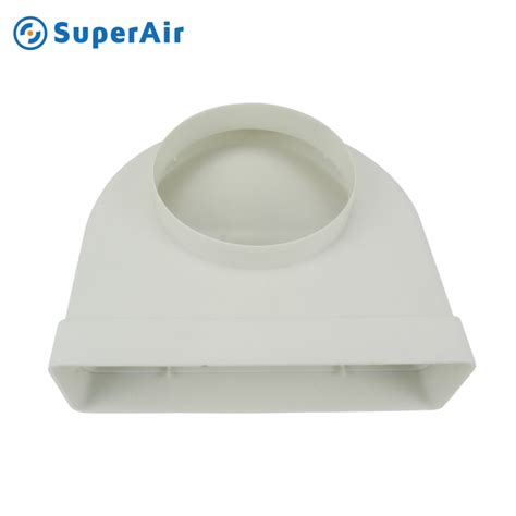 PVC Duct Round To Rectangular Adapter Elbow Transition HVAC Duct Fittings Air Conditioning