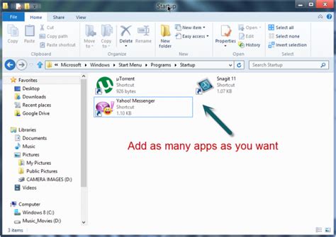 Windows 8 How To Add Applications To The Startup Folder