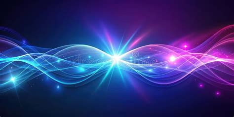 Abstract Vibrant Waveforms With Glowing Particles And A Central Radiance Ideal For Futuristic