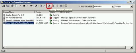 How To Take Back Up Of Server Configuration In Businessobjects 4 X Amar It Tech