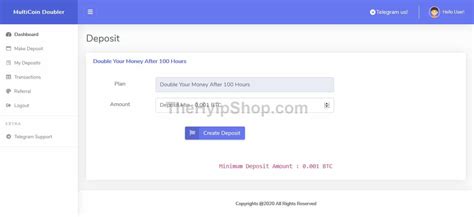 Multicoin Doubler Script With Premium Template Md03 Bitcoin Doubler