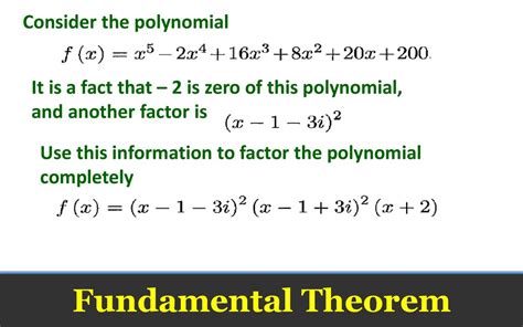 fundamental theorem of algebra ppt download
