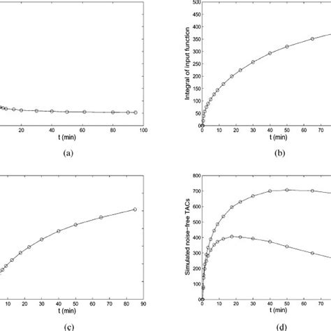 A Input Function Used In The Simulation B Integral Of The Input