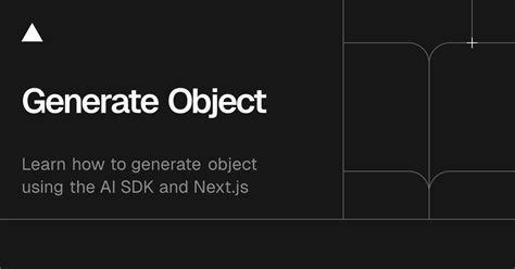 Nextjs Generate Object
