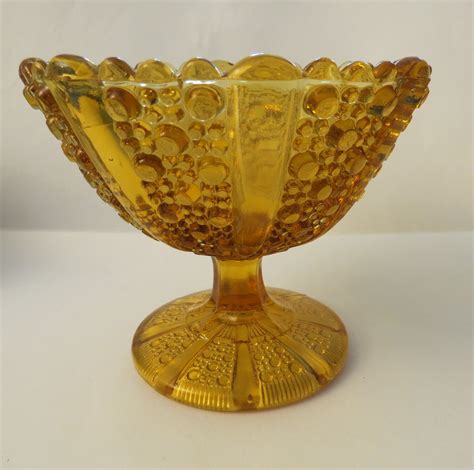 Davidson Pressed Glass Amber Compot Collectors Weekly