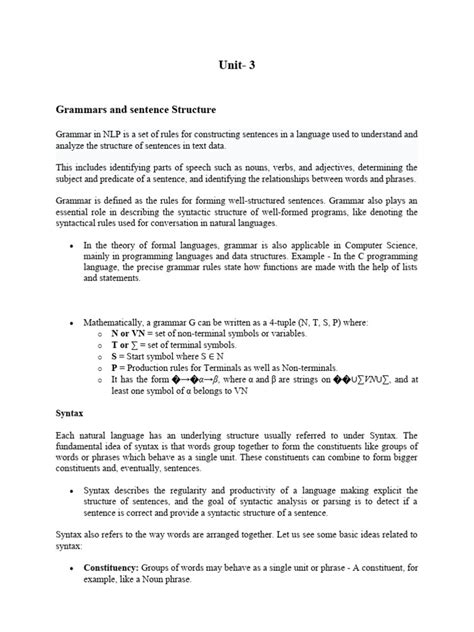 Unit 3 Download Free Pdf Parsing Syntax