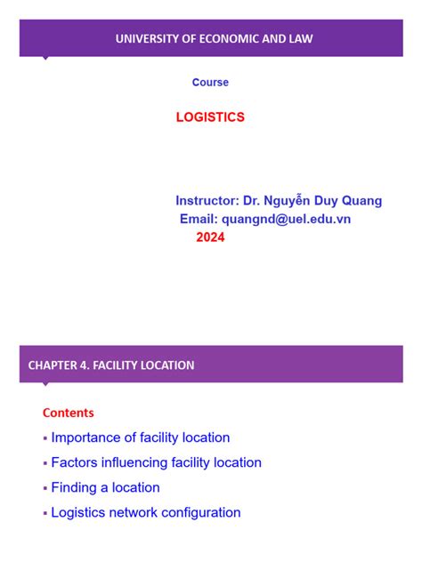 Chapter 4 Facility Location Pdf Logistics Warehouse