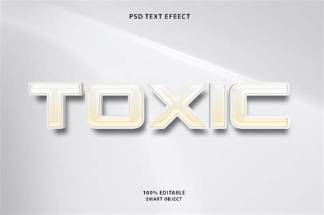 Premium Psd Free Psd Toxic 3d Editable Text Effect