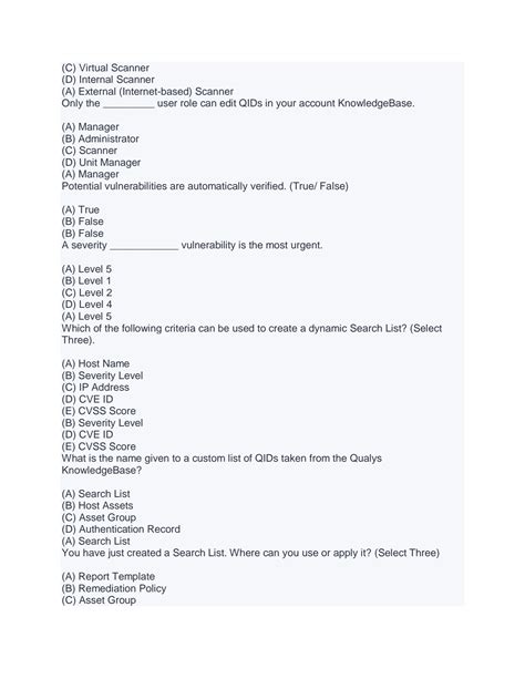 Solution Qualys Vulnerability Management Self Studypool