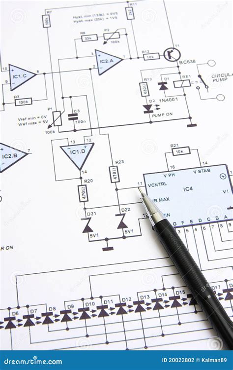 Circuit Diagram Stock Photo Image Of Software Blue 20022802