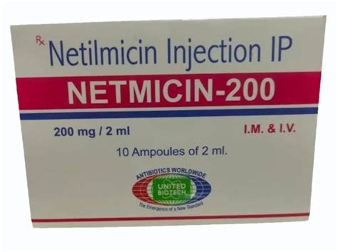 200 Mg Netmicin Netilmicin Injection 200mg 2ml At ₹ 365 Vial In Mumbai