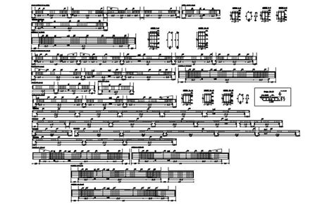Reinforcement And Formwork Details Of The Main Beam Design In Autocad 2d Drawing Cad File Dwg