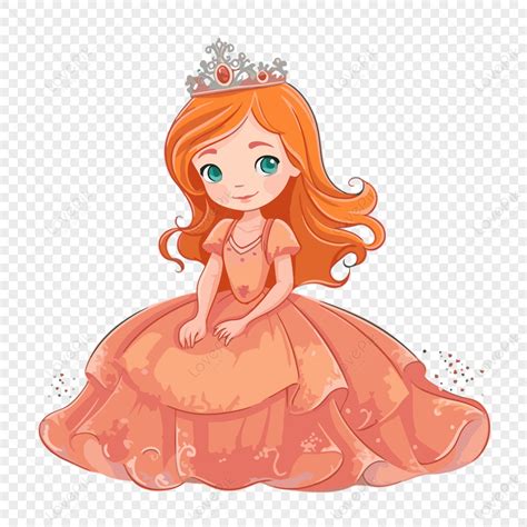 귀여운 공주 벡터 만화 클립 아트 상표 Png 일러스트 무료 다운로드 Lovepik
