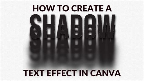 How To Create A Shadow Text Effect In Canva Template Fonts