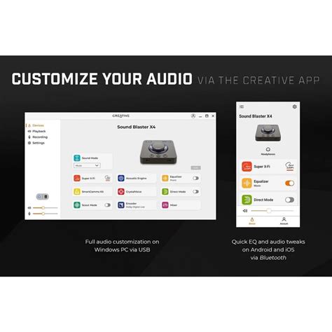 Външна звукова карта Creative Sound Blaster X4 Usb C Dac Super X Fi