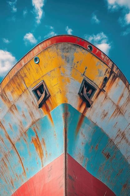 Detailed Closeup Of Cargo Ship Hull Premium Ai Generated Image