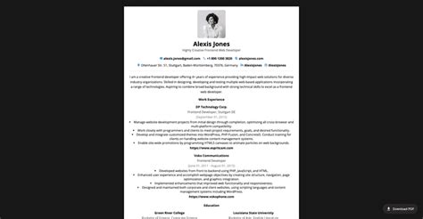 Reactive Resume A Free And Open Source Resume Builder