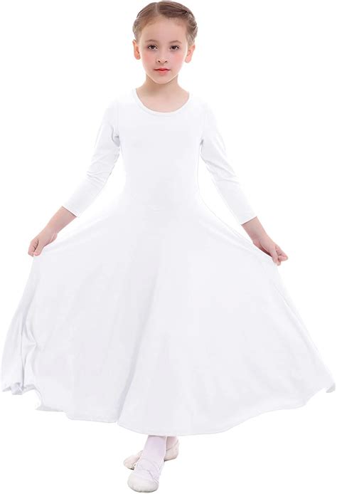 Zx Girls Long Sleeve Praise Dance Full Length Wide Swing